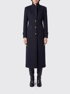 Pinko Long Black Tailored Coat Blue