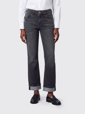 Liu Jo Cropped Flare Jeans With Chain Detail