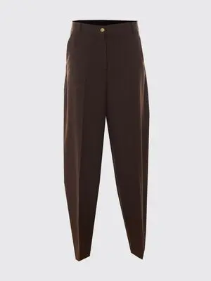 Pinko Slim Fit Skinny Wool Blend Mid-rise Pants - Brown