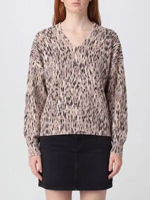 Liu Jo Paisley Print Wool Blend V-neck Sweater - Brown