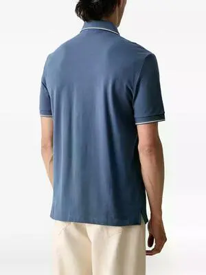 Armani Exchange Logo-patch Tipped-trim Polo Shirt