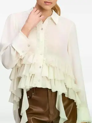 Cinq À Sept Nori Ruffled Shirt