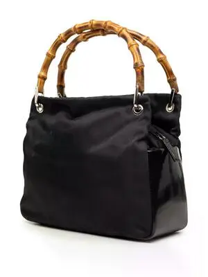 Gucci Nylon Bamboo Handbag