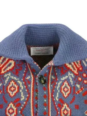 Giada Benincasa Soho Intarsia-knit Button-up Cardigan