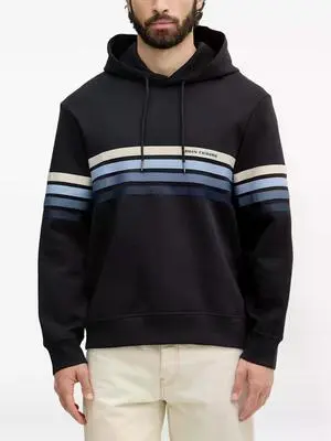 Armani Exchange Logo-print Striped Hoodie