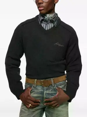 Acne Studios Camel Hair V-neck Sweater