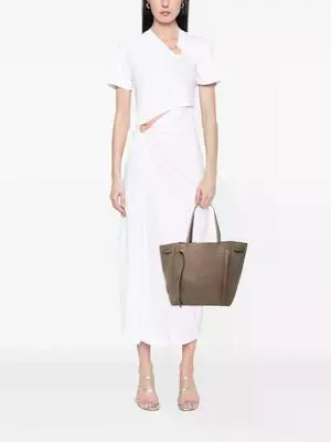 Celine Grained Calfskin Phantom Cabas Tote Bag - Brown