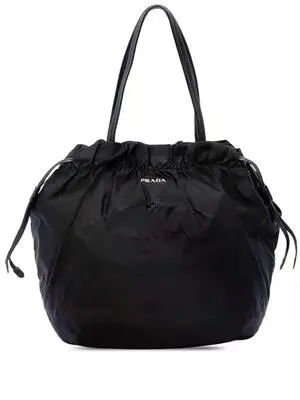 Prada Tessuto Canapa Logo Tote Bag