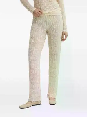 RÉSUMÉ Seersucker-effect Straight-leg Trousers