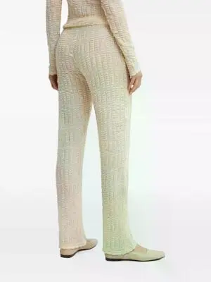 RÉSUMÉ Seersucker-effect Straight-leg Trousers