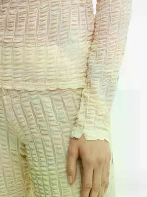 RÉSUMÉ Seersucker-effect Straight-leg Trousers