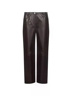 Loulou De Saison Dark Leather Trousers