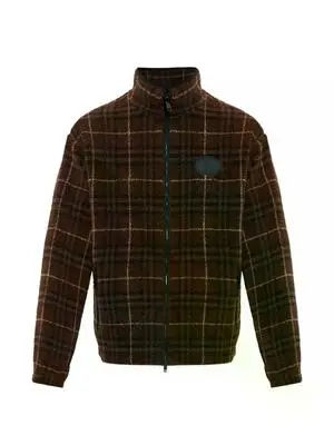 Burberry Check Wool-cashmere Blend Fleece Jacket - Brown