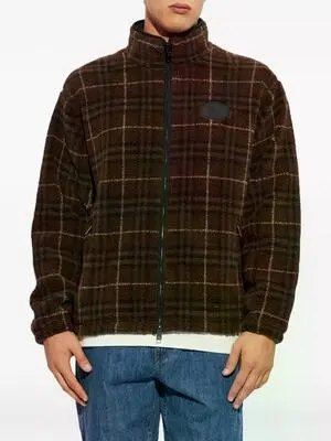Burberry Check Wool-cashmere Blend Fleece Jacket