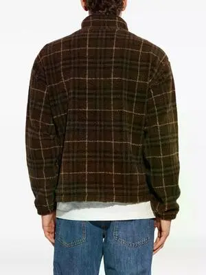 Burberry Check Wool-cashmere Blend Fleece Jacket