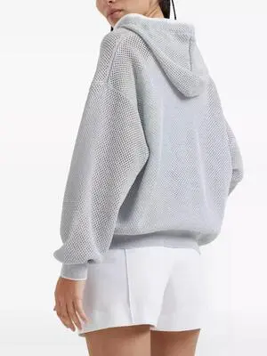 Brunello Cucinelli Open Knit Zip-up Hoodie