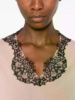Valentino Garavani Lace-trim Sweater