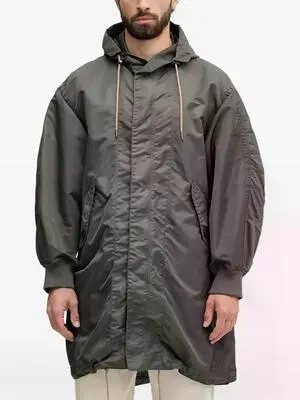 Armani Exchange Hooded Zip-up Coat - Green