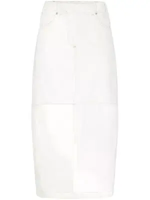 BRUNELLO CUCINELLI Brunello Cucinelli High-Waisted Denim Midi Skirt