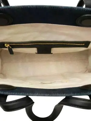 Gucci Embroidered Tiger Denim Tote Bag