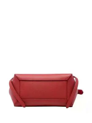 Celine Nano Grained Calfskin Belt Bag Satchel - Red