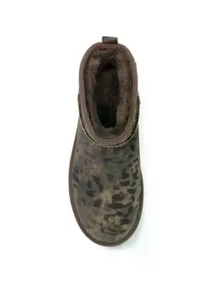 UGG Classic Ultra Mini Leopard-print Ankle Boots