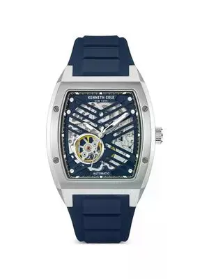 KENNETH COLE Skeleton Dial Tonneau Case Automatic Watch
