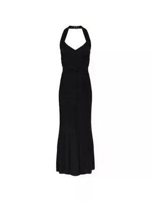 Balmain Backless Halterneck Midi Dress