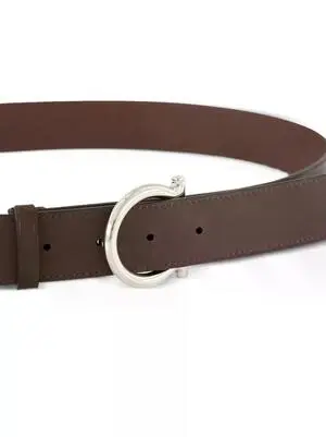 FERRAGAMO Gancini Buckle Leather Belt