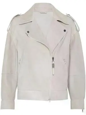Brunello Cucinelli Zip-up Leather Jacket