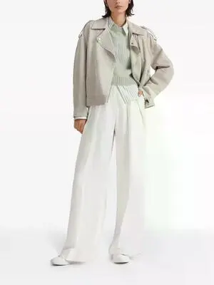 Brunello Cucinelli Zip-up Leather Jacket