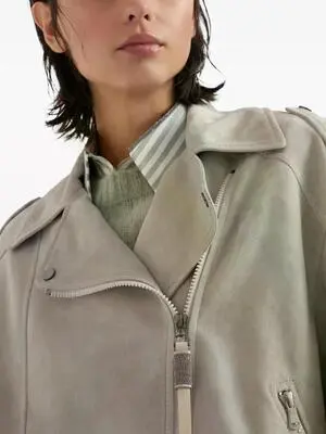 Brunello Cucinelli Zip-up Leather Jacket