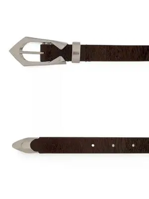 IRO PARIS Geometric Buckle Leather Belt
