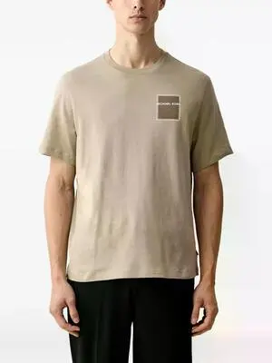 Michael Kors Cotton T-shirt With Graphic Logo - Neutrals