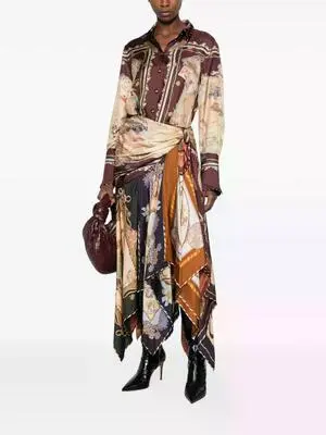 Zimmermann Scarf-print Silk Shirt