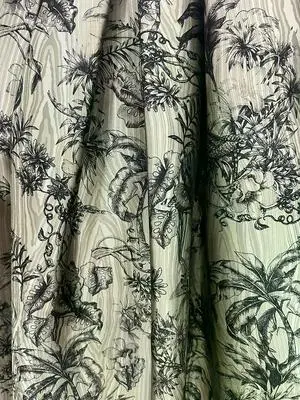 LUNATICA MILANO Moire Parrot-print Midi Skirt