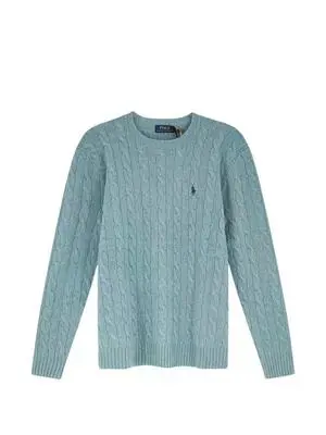 Polo Ralph Lauren Cable-knit Embroidered-logo Sweater