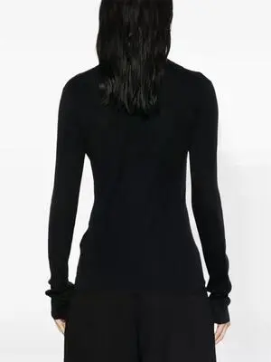 Max Mara Ribbed-knit Polo Sweater