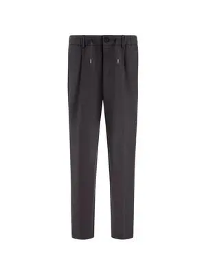 Herno Drawstring Pleated Trousers - Grey