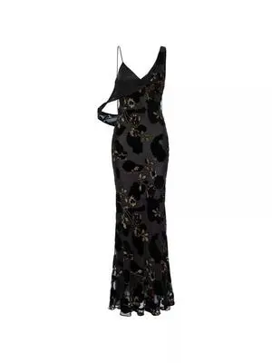 V:PM ATELIER Floral Devoré Maxi Dress