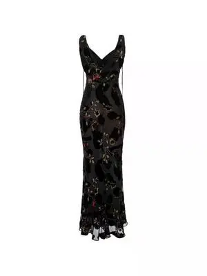 V:PM ATELIER Floral Devoré Maxi Dress