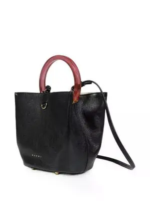 Marni Leather Pannier Bucket Bag