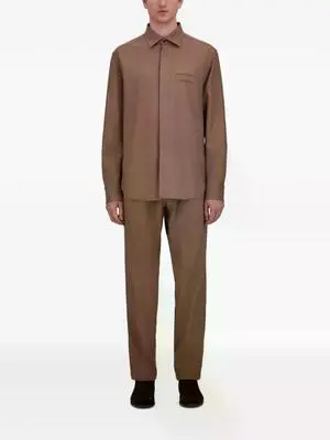 Herno Pleated Tailored Trousers - Brown