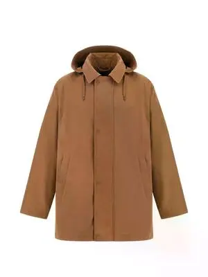 Herno Waxed Hooded Parka - Brown