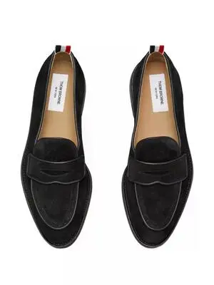 Thom Browne Suede Varsity Penny Loafers