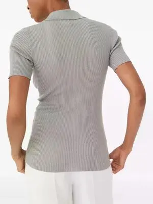 Brunello Cucinelli Fine-ribbed Polo Top