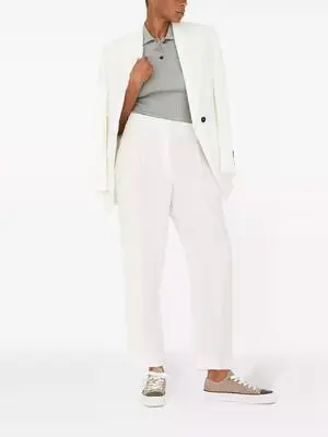 Brunello Cucinelli Fine-ribbed Polo Top