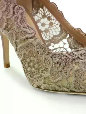 ARTEANA Lace Scalloped-edge Pumps