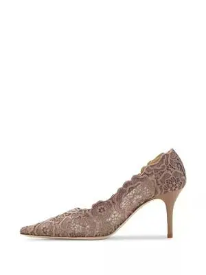 ARTEANA Lace Scalloped-edge Pumps