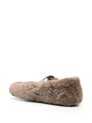 BIRKENSTOCK Shearling Trimmed Ballet Flats
